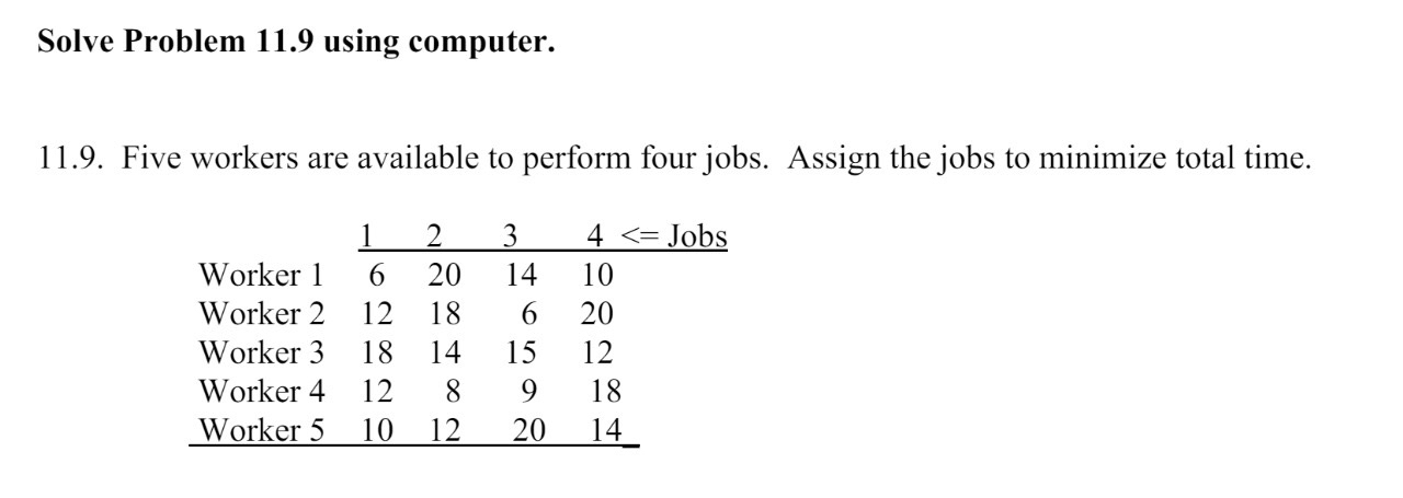 Solved Solve Problem 11.9 ﻿using computer.11.9. ﻿Five | Chegg.com