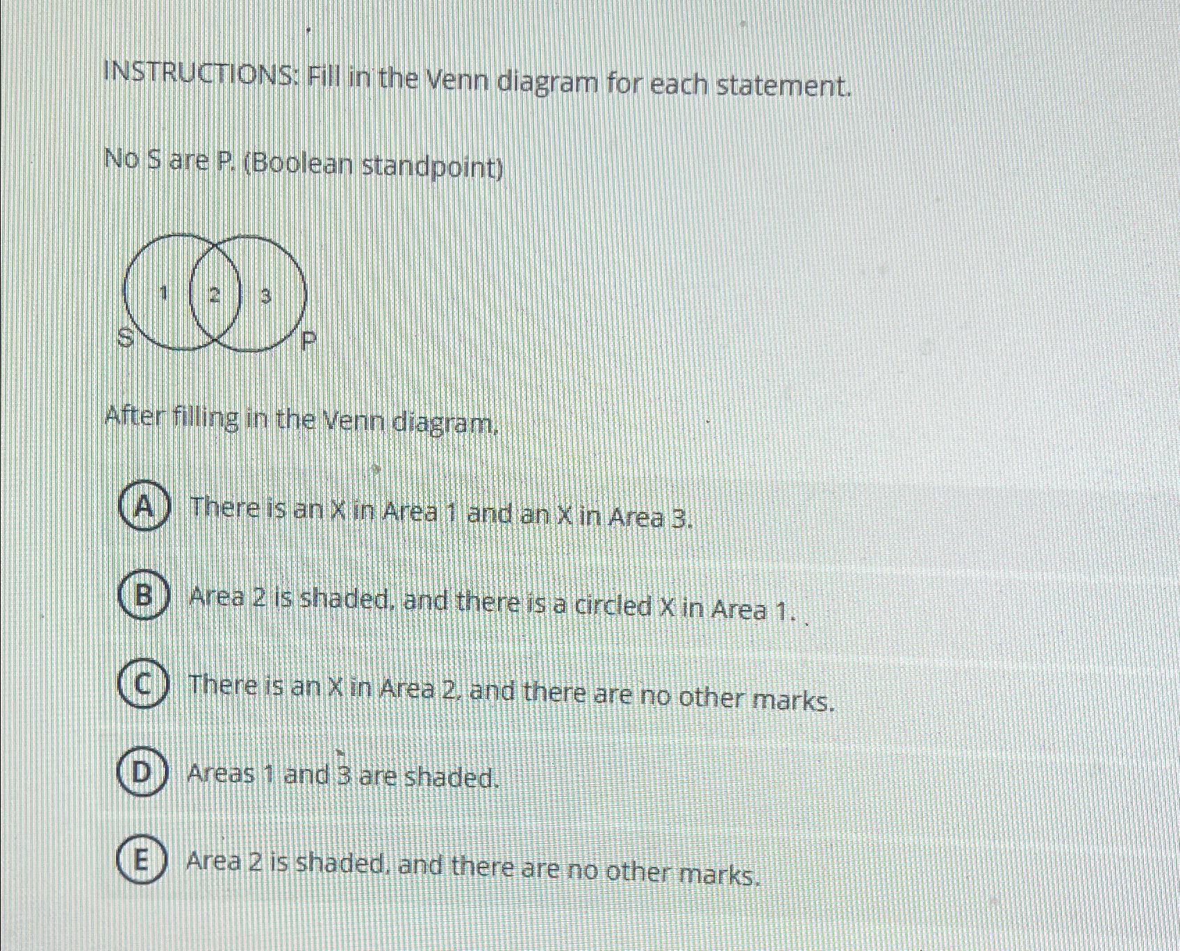 Instructions Fill In The Venn Diagram For Each