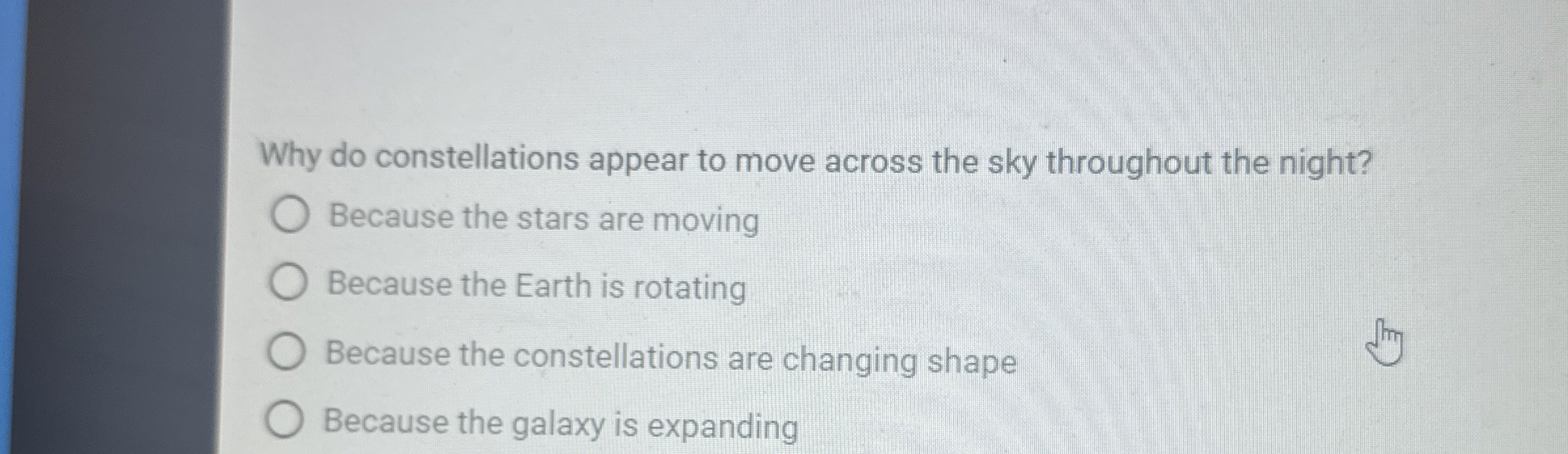 Solved Why do constellations appear to move across the sky | Chegg.com