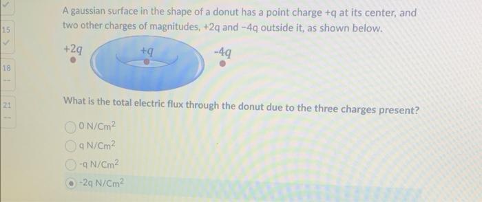 Solved A gaussian surface in the shape of a donut has a | Chegg.com