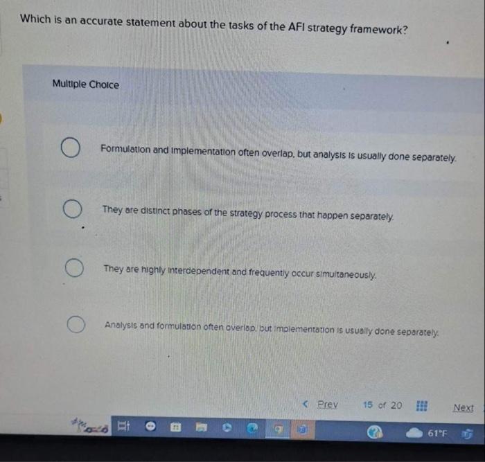 Solved Which is an accurate statement about the tasks of the | Chegg.com