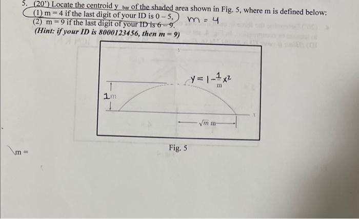 Solved STATICS AND DYNAMICS Locate the centroid Y bar of the | Chegg.com