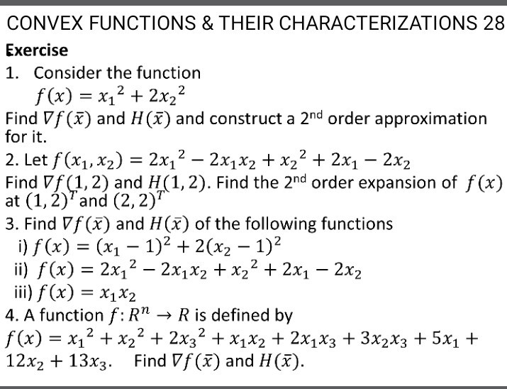 Solved CONVEX FUNCTIONS & THEIR CHARACTERIZATIONS 28 | Chegg.com