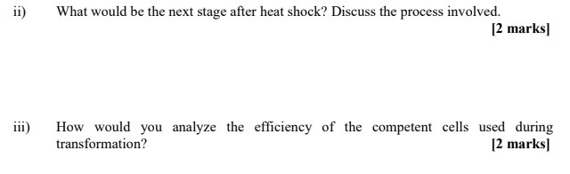 Solved The figure below shows the heat-shock method, which | Chegg.com