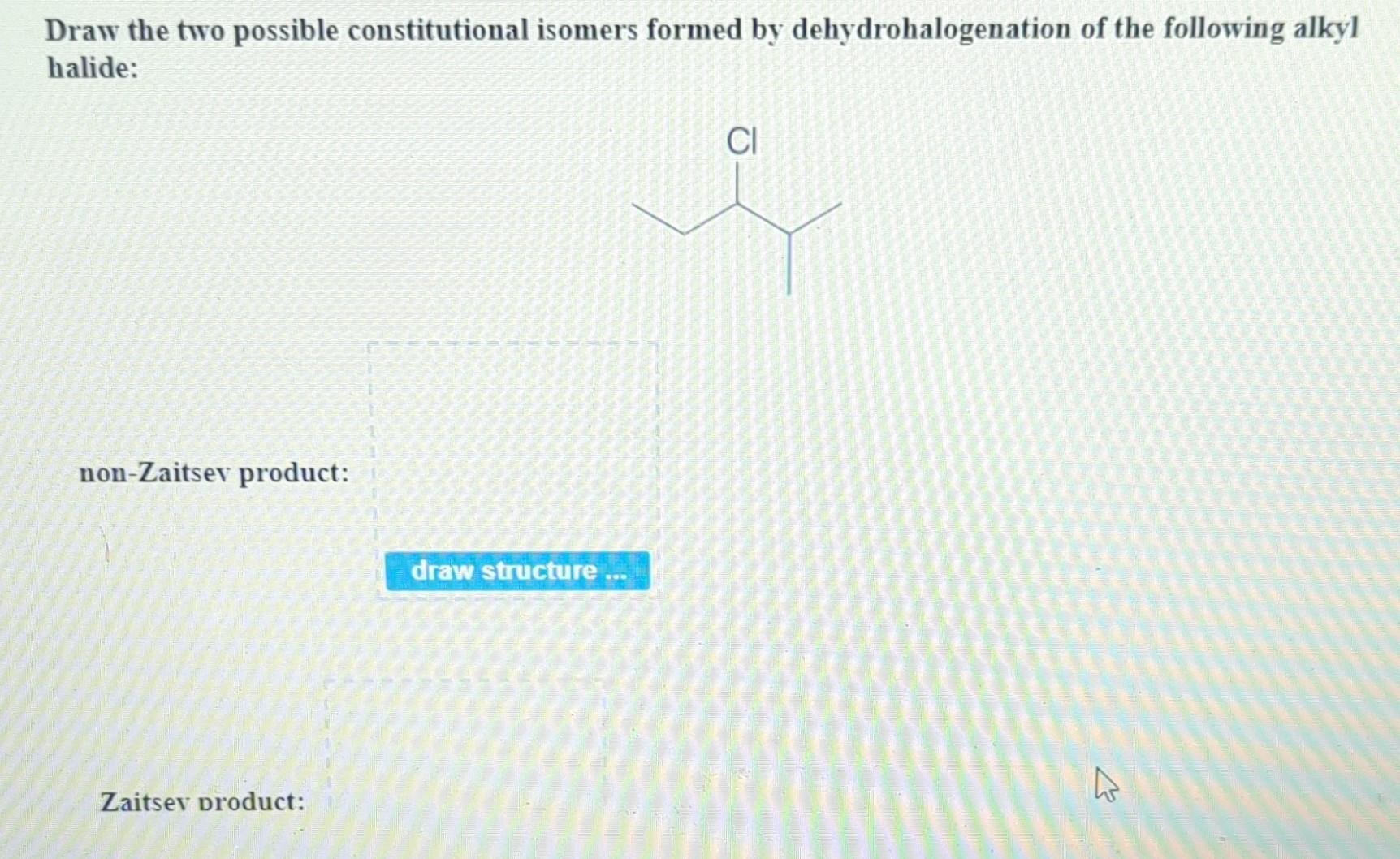 Solved Draw the two possible constitutional isomers formed | Chegg.com
