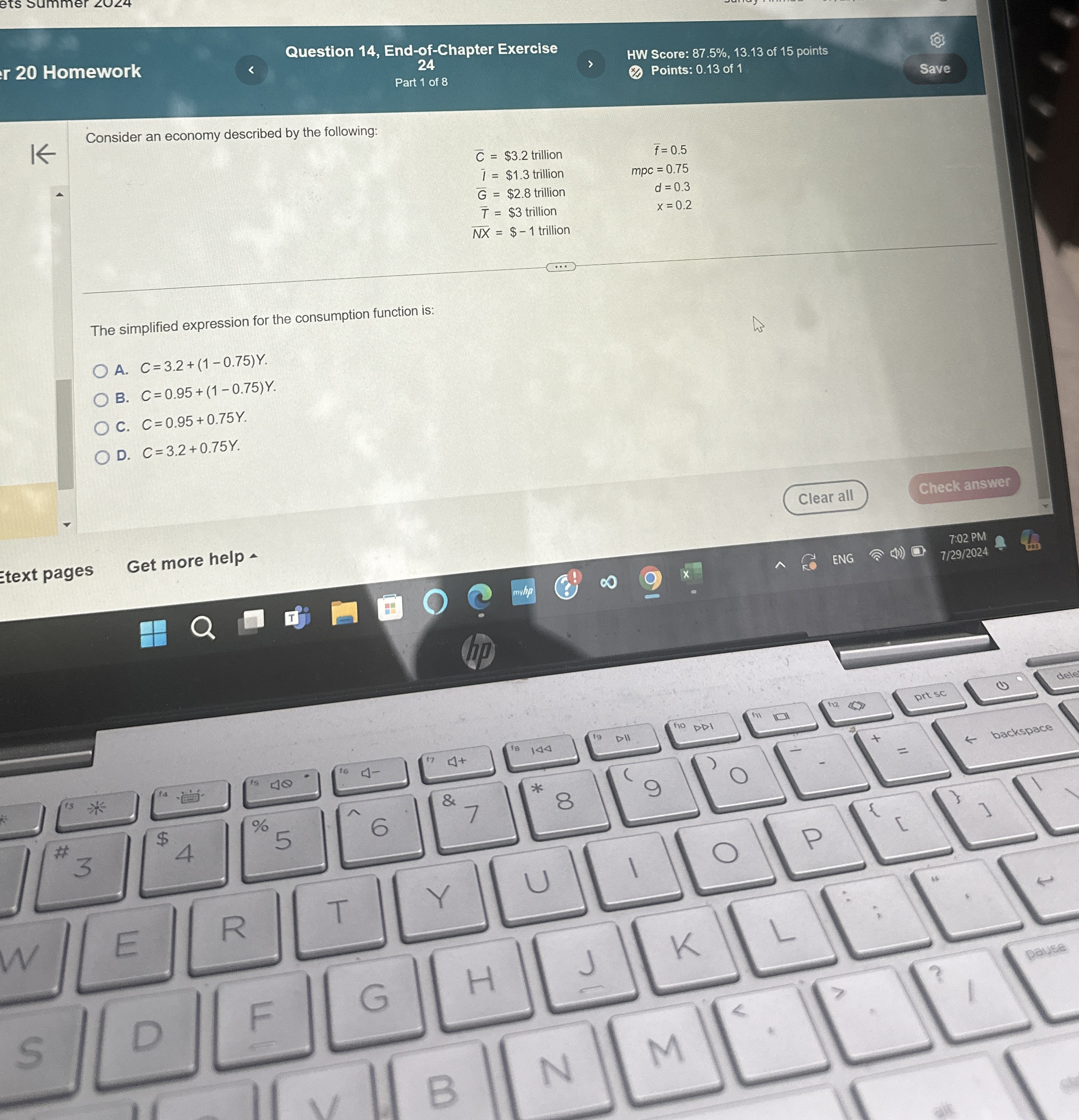 Solved 20 ﻿HomeworkQuestion 14, ﻿End-of-Chapter Exercise24HW | Chegg.com
