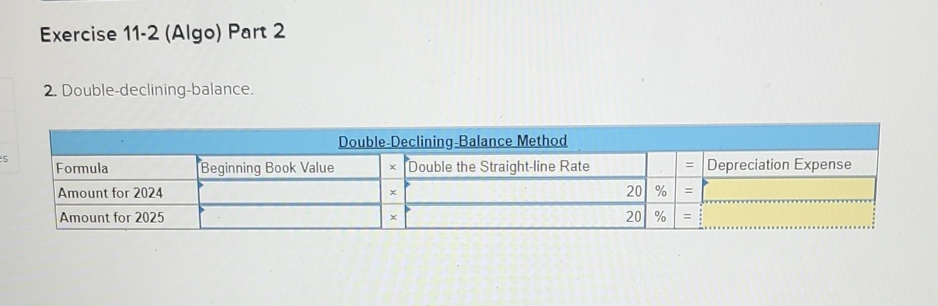 Solved Required information Exercise 11-2 (Algo) | Chegg.com