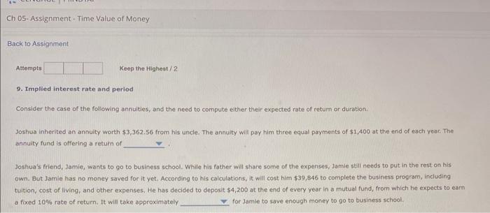 Solved Attempts Keep the Higheat /2 9. Implied interest rate | Chegg.com