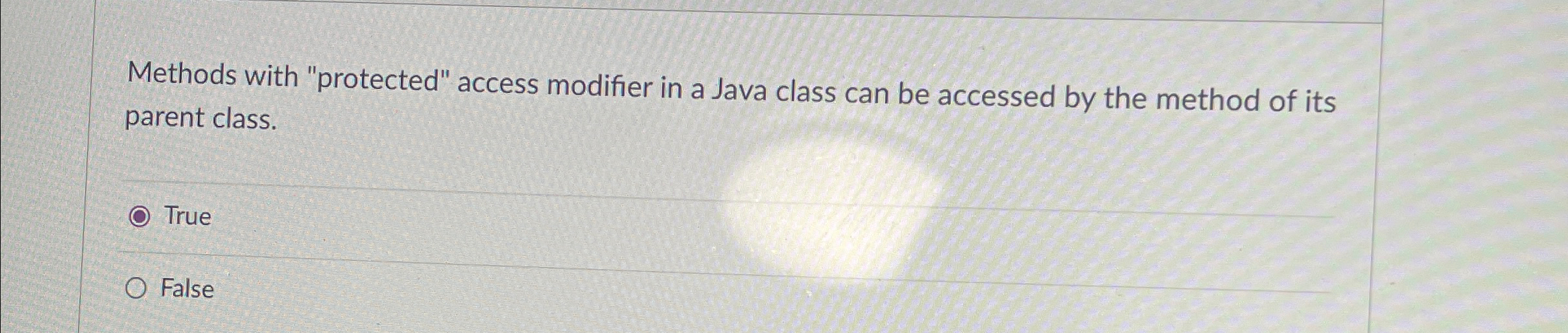 Solved Methods with "protected" access modifier in a Java | Chegg.com