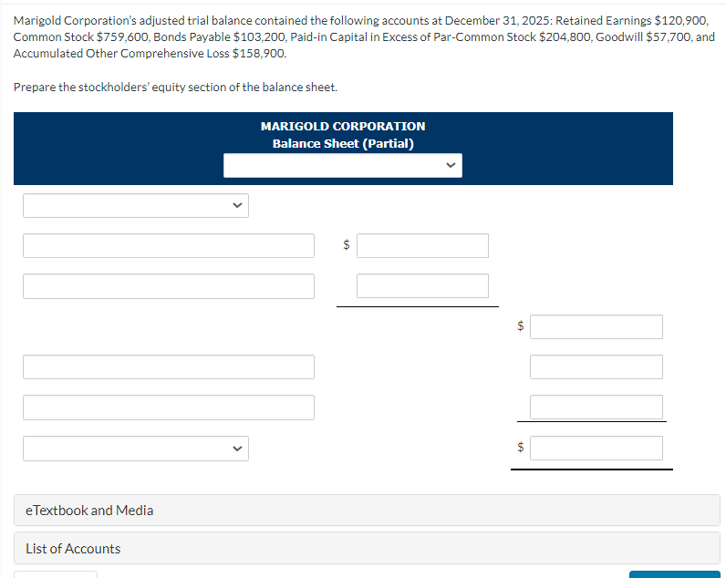 Solved Marigold Corporation's adjusted trial balance | Chegg.com
