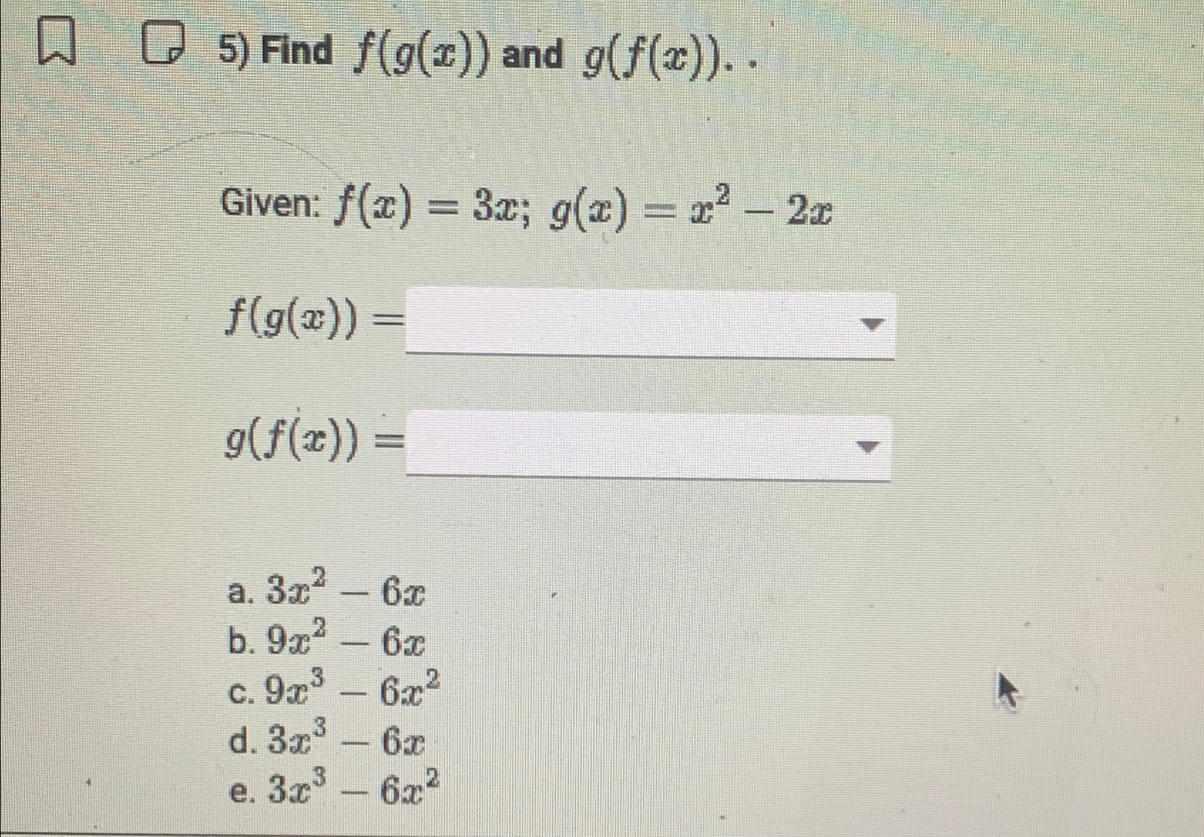 Solved Find f(g(x)) ﻿and g(f(x))dotsGiven: | Chegg.com