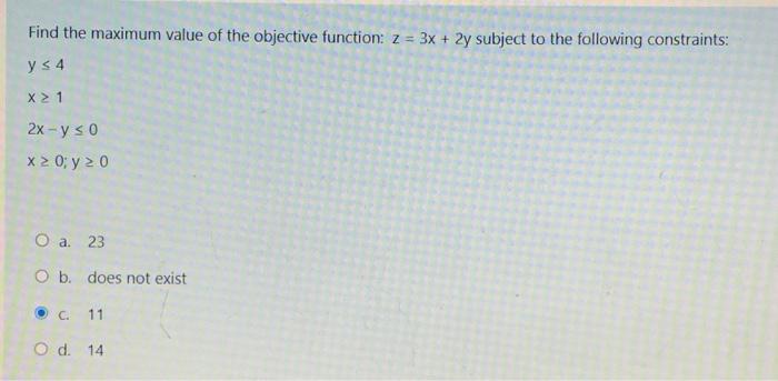 Solved Find the maximum value of the objective function: z = | Chegg.com