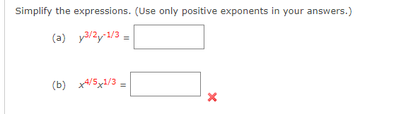 Solved Simplify the expressions. (Use only positive | Chegg.com