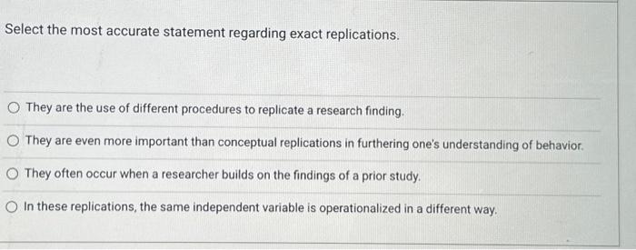 Solved Select the most accurate statement regarding exact | Chegg.com