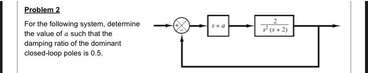 Solved Problem 2For the following system, determine the | Chegg.com