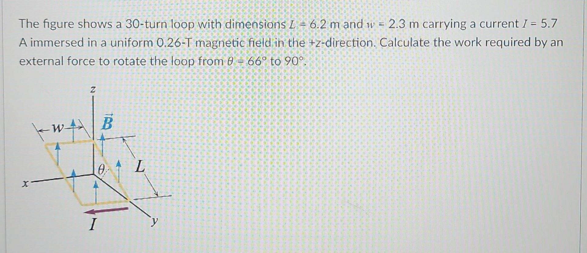 Solved The figure shows a 30 -turn loop with dimensions | Chegg.com