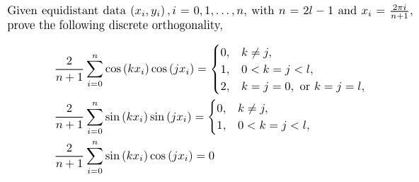 Solved Given equidistant data (xi,yi),i=0,1,dots,n, ﻿with | Chegg.com