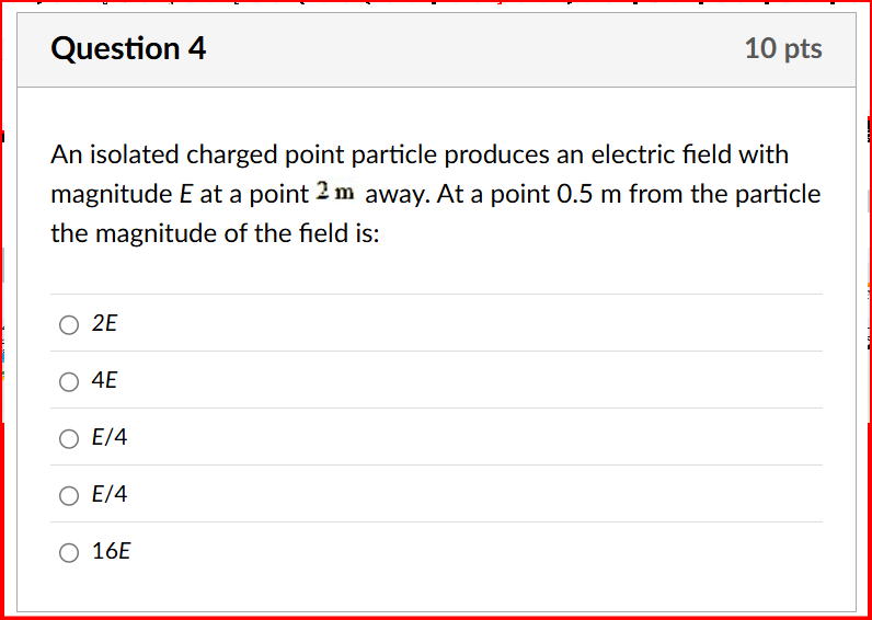 Solved Question 4An ﻿isolated charged point particle | Chegg.com