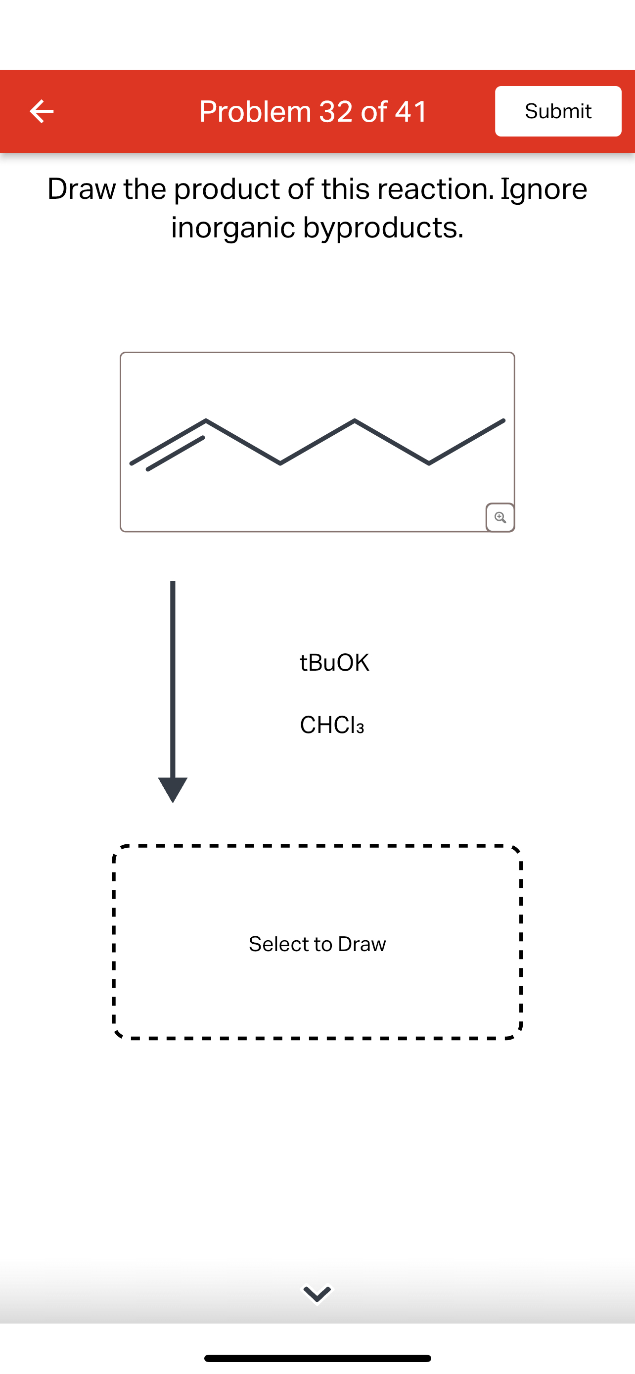 Solved Problem 32 ﻿of 41Draw the product of this reaction. | Chegg.com