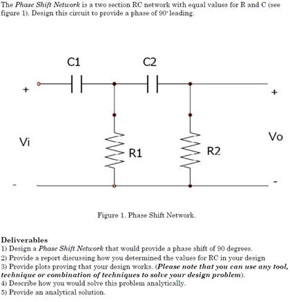 The Phase Shift Network is a two section RC network | Chegg.com