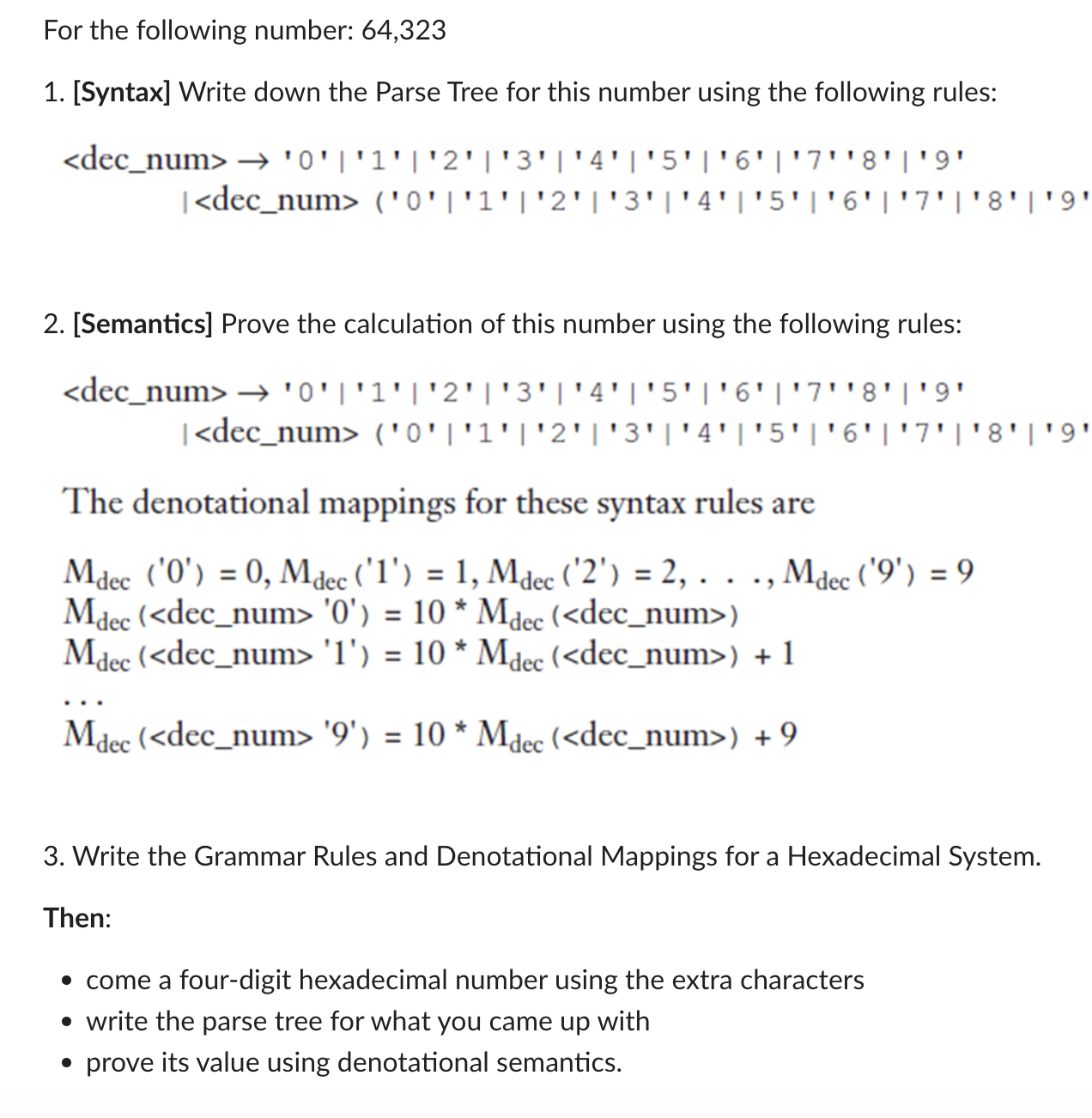 Solved For the following number: 64,323[Syntax] ﻿Write down | Chegg.com