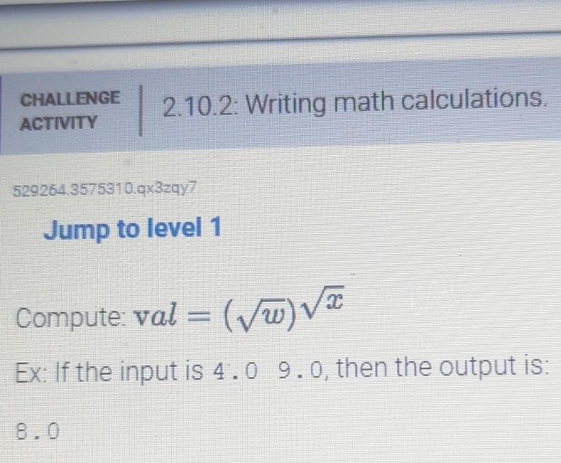 Solved CHALLENGE2.10.2: Writing math | Chegg.com