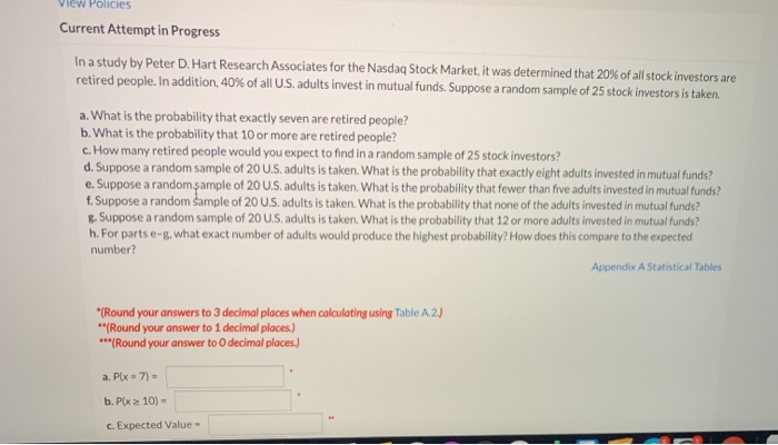Solved Current Attempt in Progress Use Table A.2. Appendix | Chegg.com