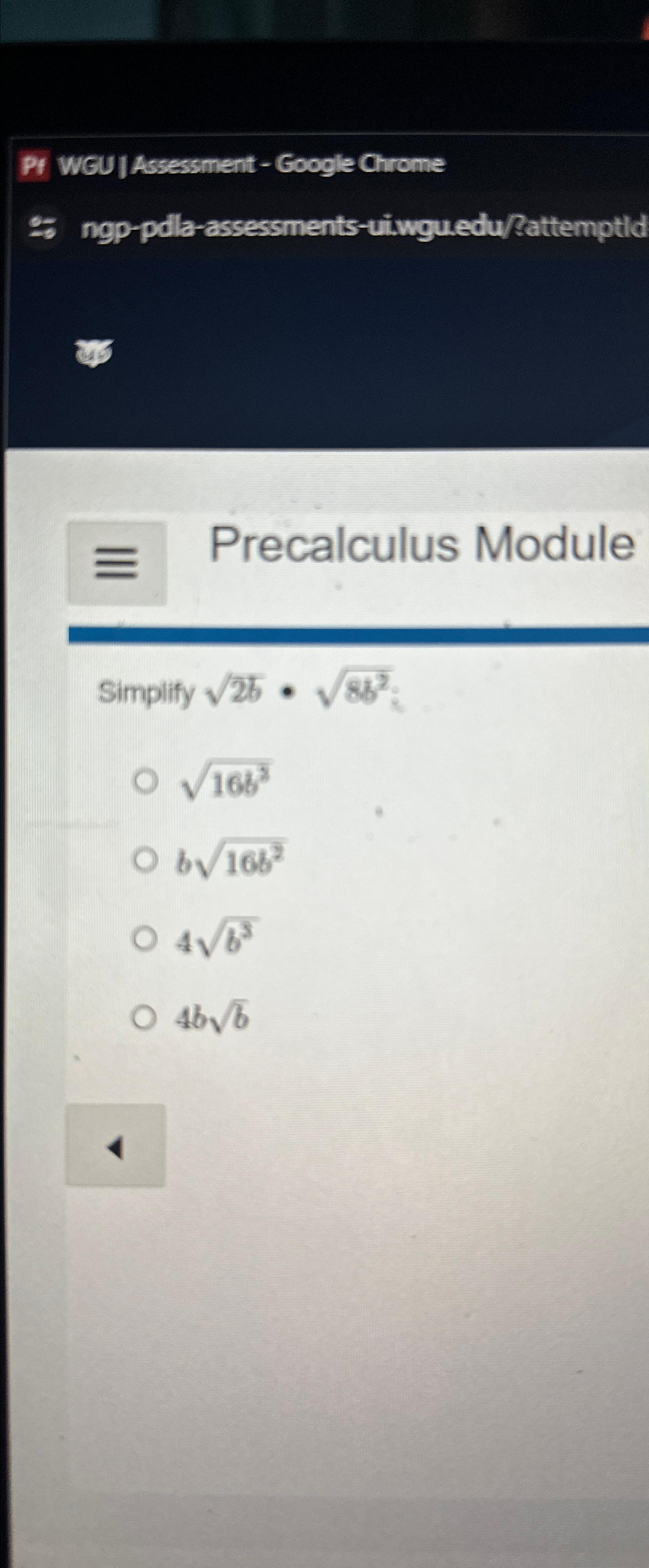 Solved Pf WGU IAssessment - ﻿Google Chrome% | Chegg.com