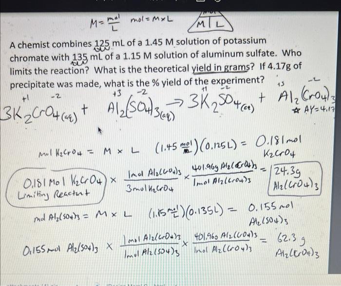 Solved please show work and balance equation. below is an | Chegg.com