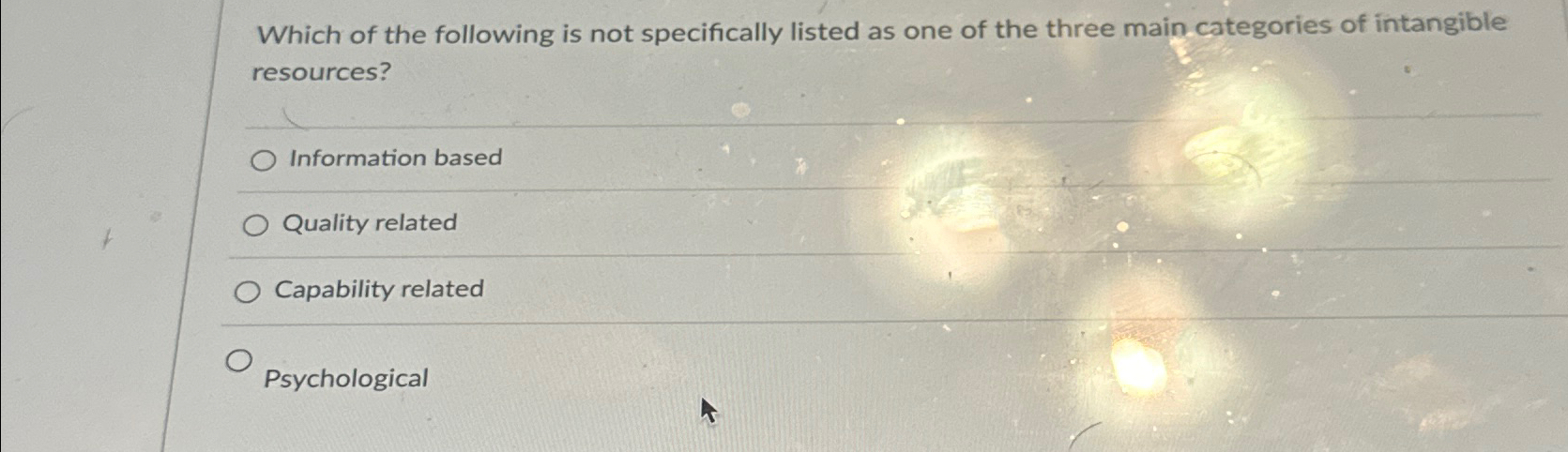 Solved Which of the following is not specifically listed as | Chegg.com
