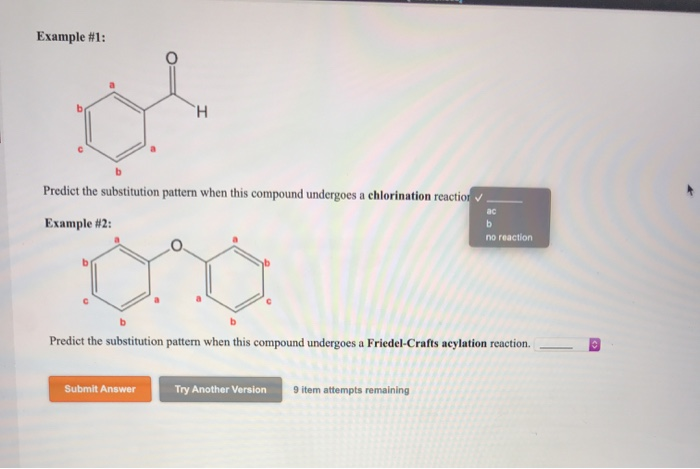 Solved Example #1: Predict the substitution pattern when | Chegg.com Solved Example #1: Predict the substitution pattern when | Chegg.com