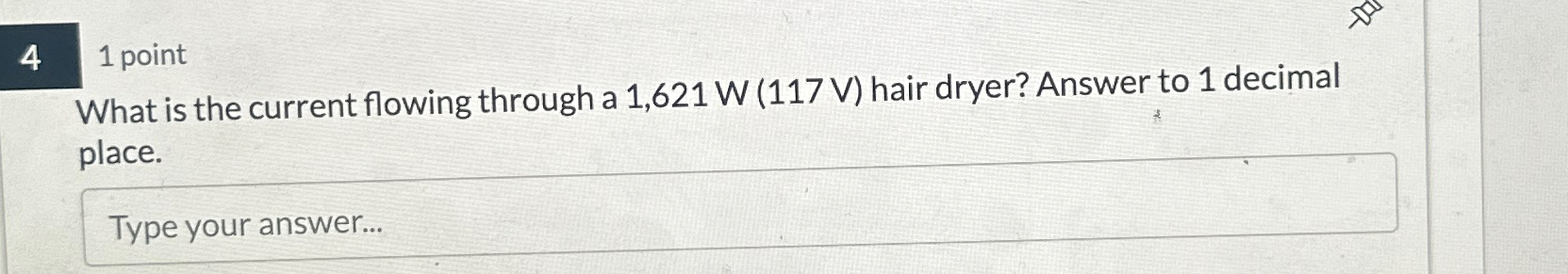 Solved 41 ﻿pointWhat is the current flowing through a 1,621 | Chegg.com