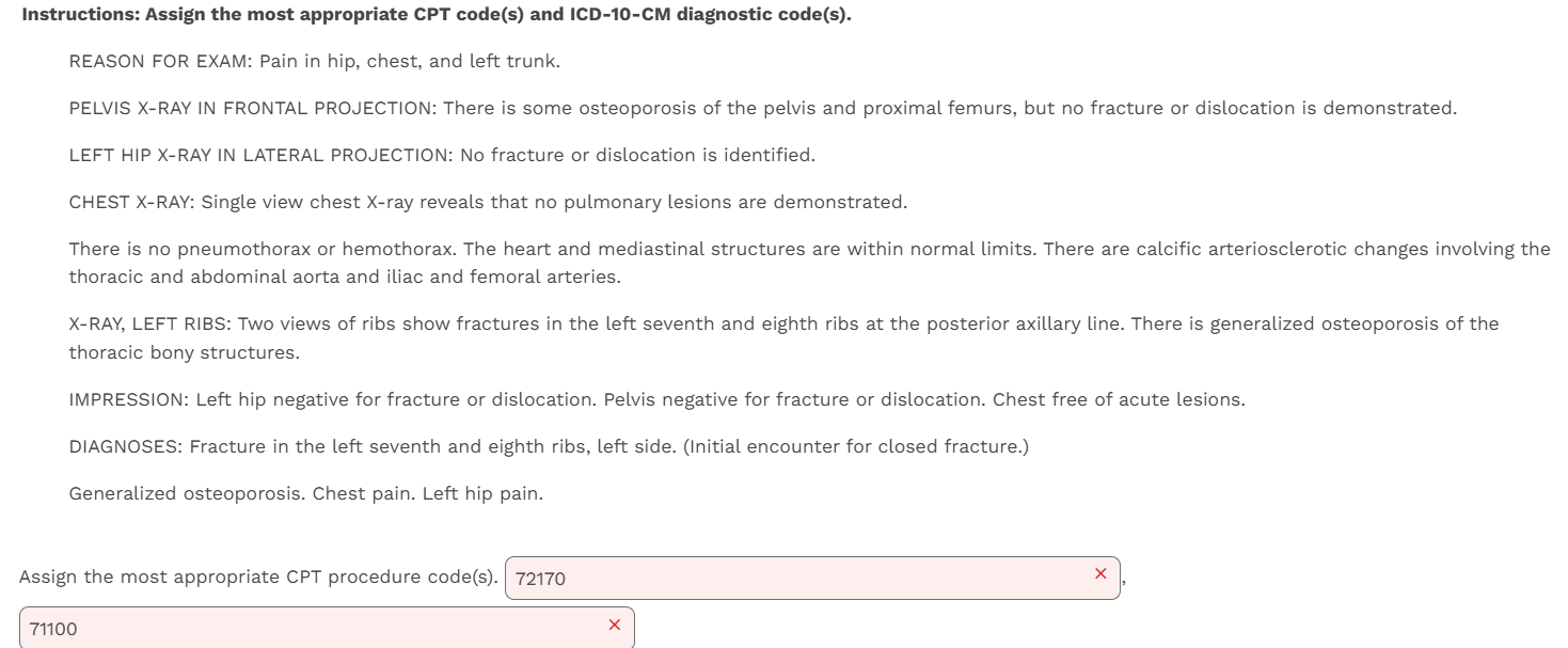 Solved Instructions: Assign the most appropriate CPT code(s) | Chegg.com