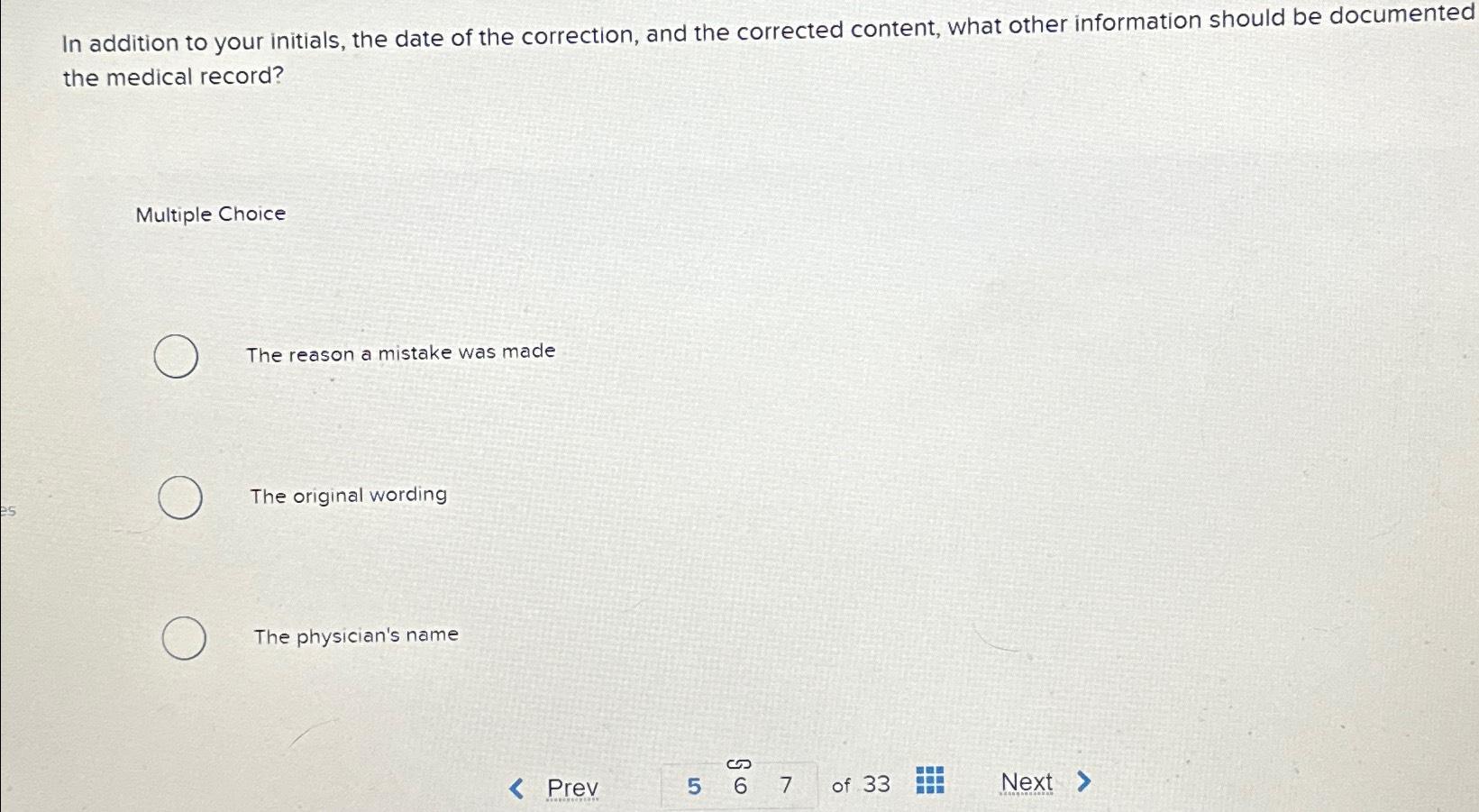 Solved In addition to your initials, the date of the | Chegg.com