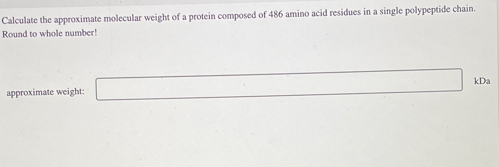 Solved Calculate the approximate molecular weight of a | Chegg.com