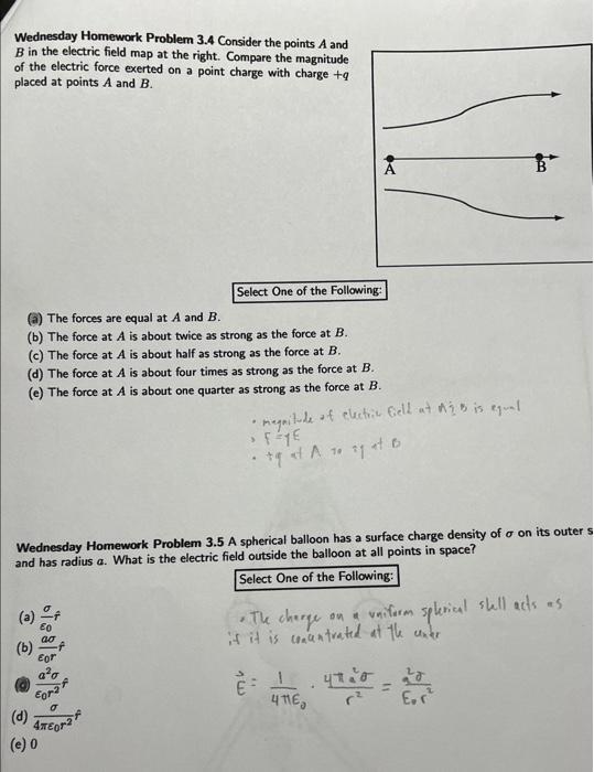 Solved Wednesday Homework Problem 3.4 Consider the points A | Chegg.com