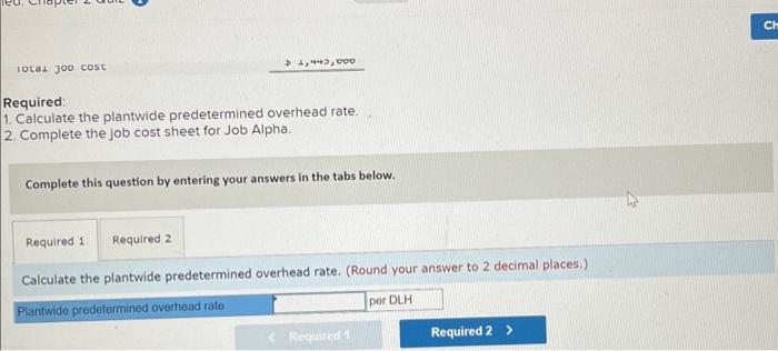 Solved Exercise 2-7 (Algo) Job-Order Costing; Working | Chegg.com