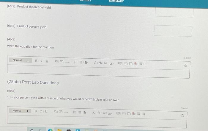 Week 12 Data And Report Submission - Hydroboration | Chegg.com