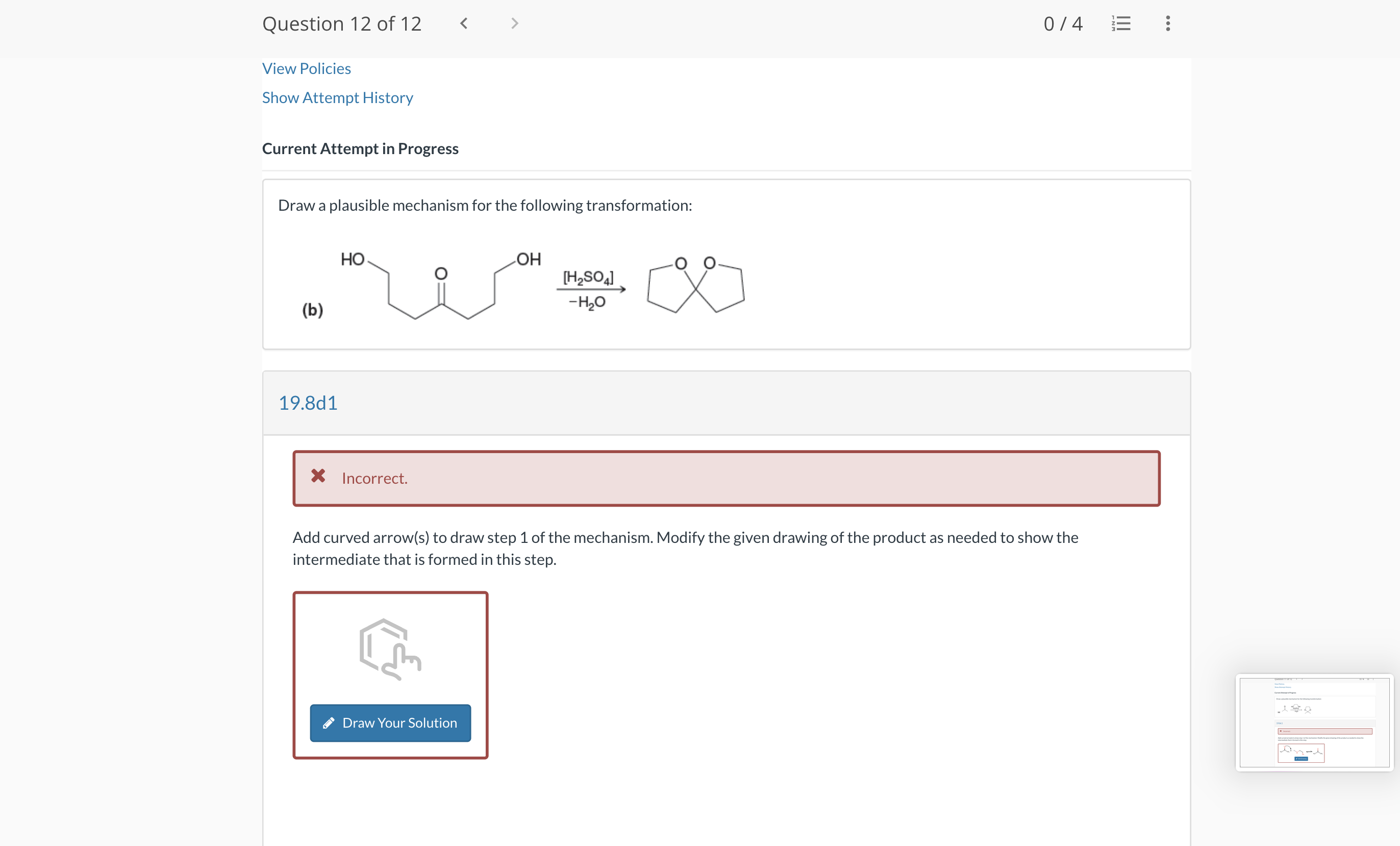 Solved Current Attempt in ProgressDraw a plausible mechanism | Chegg.com