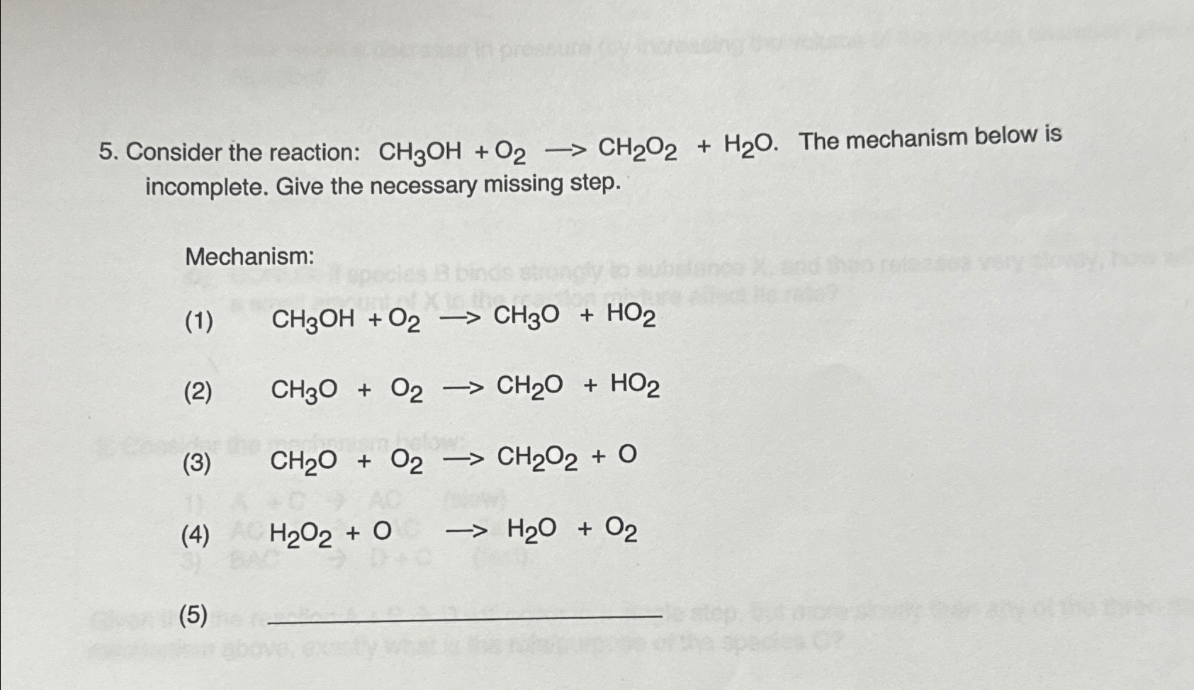 Solved Consider the reaction: CH3OH+O2→CH2O2+H2O. ﻿The | Chegg.com