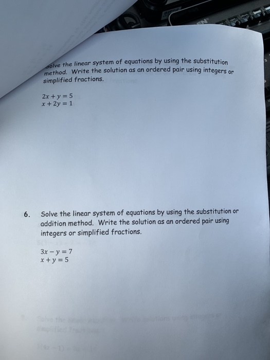 Solved solve the linear system of equations by using the | Chegg.com