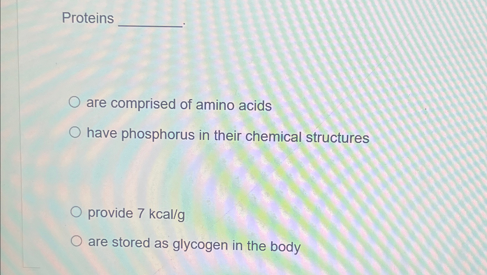 Solved Proteins ﻿are comprised of amino acidshave | Chegg.com