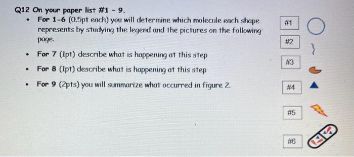 Solved Q12 On your paper list \#1 - 9. - For 1-6 (0.5pt | Chegg.com