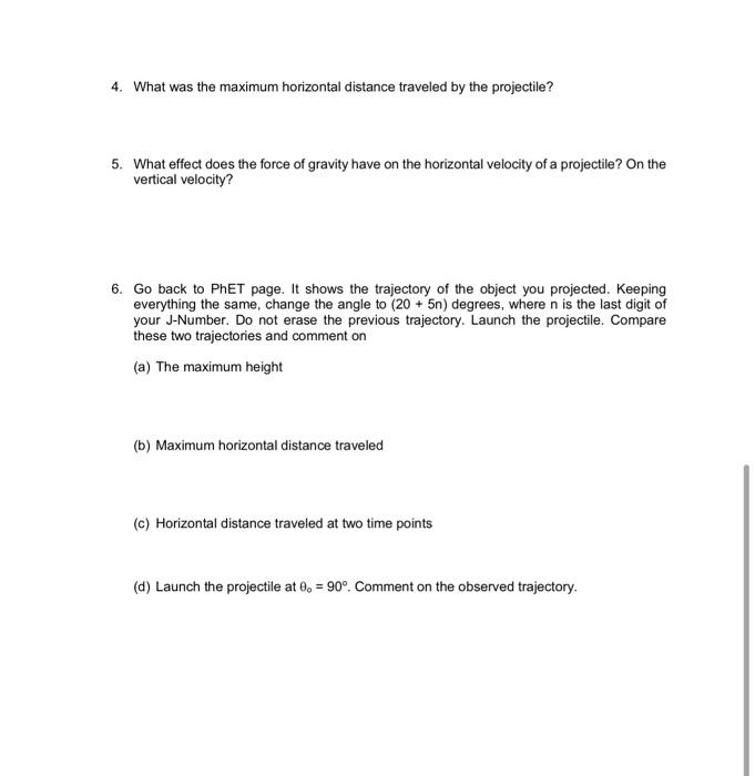 LAB REPORT: Lab 4: Projectile Motion (Complete and | Chegg.com
