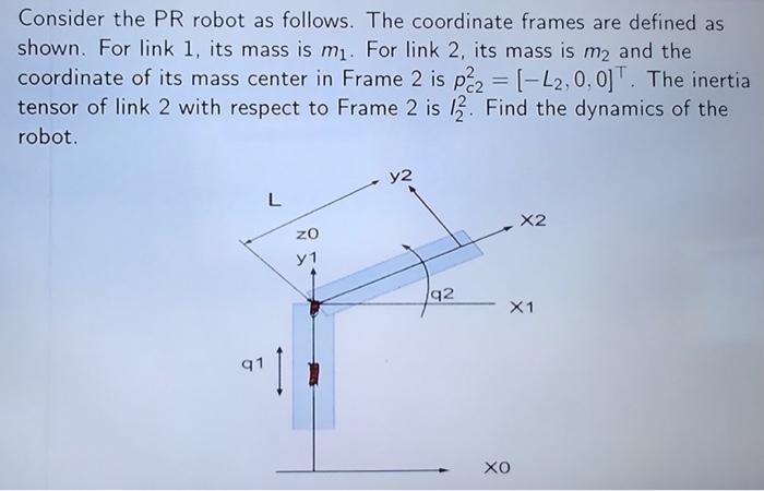 Solved Consider the PR robot as follows. The coordinate | Chegg.com