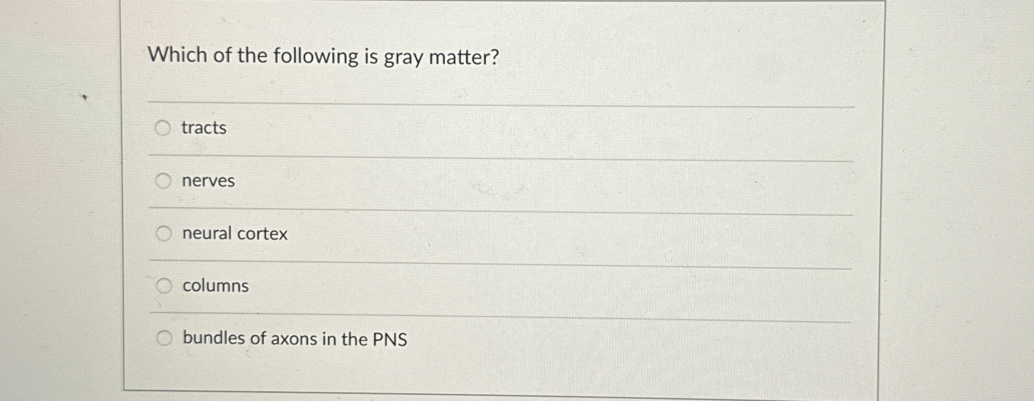 Solved Which of the following is gray | Chegg.com