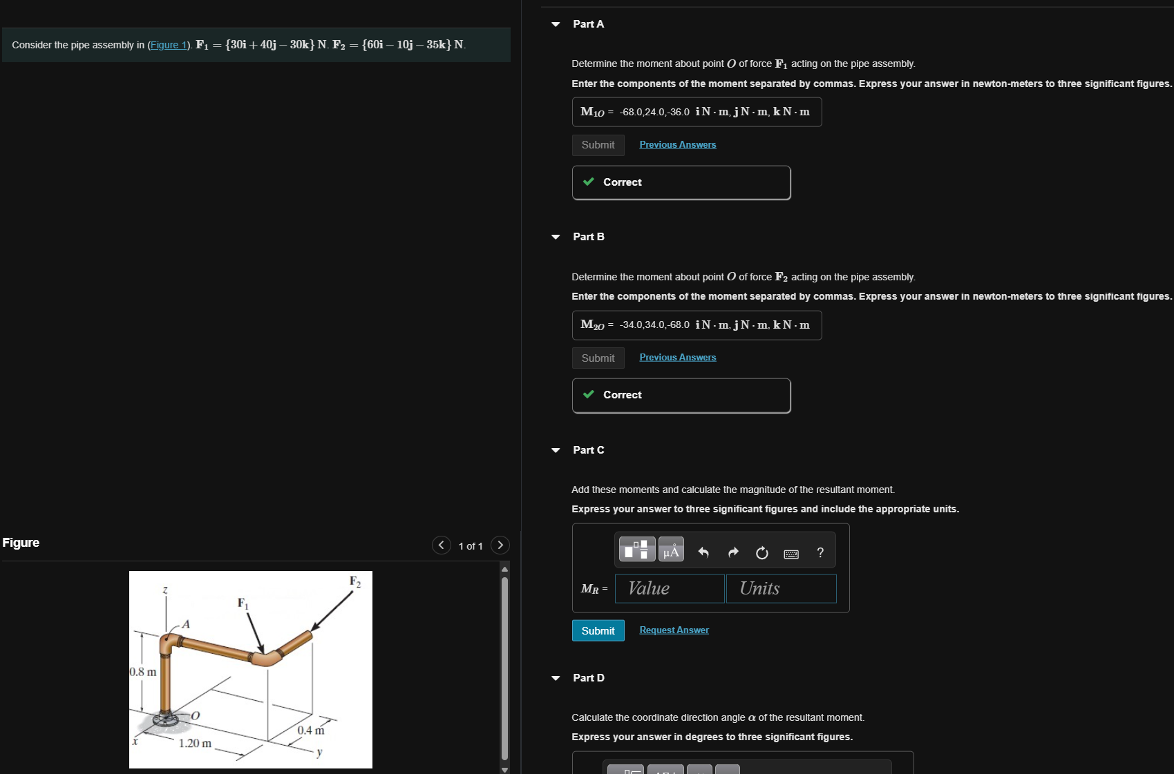 Solved ﻿Part AConsider the pipe assembly | Chegg.com