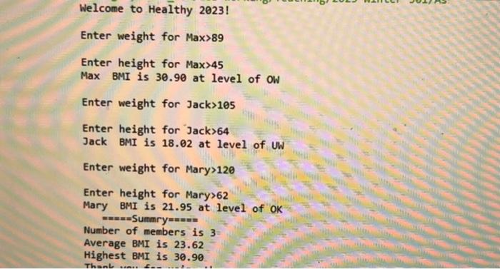 Solved using python, first pictures are directions, then my | Chegg.com
