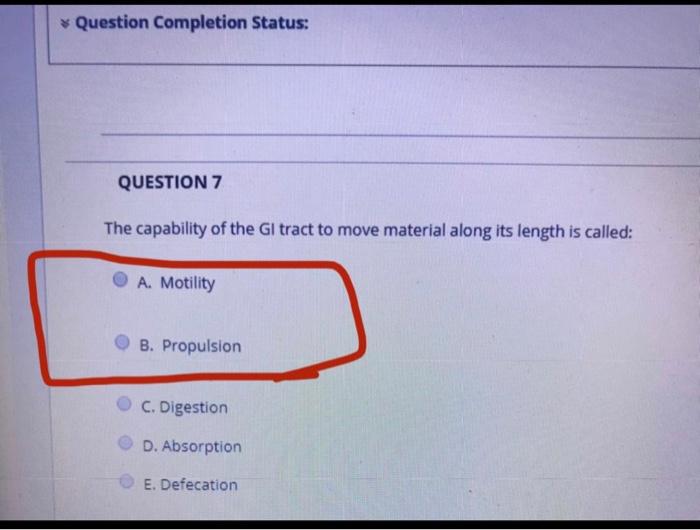 Solved Question Completion Status: QUESTION 7 The capability | Chegg.com