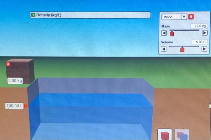 Solved Calculate the density of the block of the block of | Chegg.com